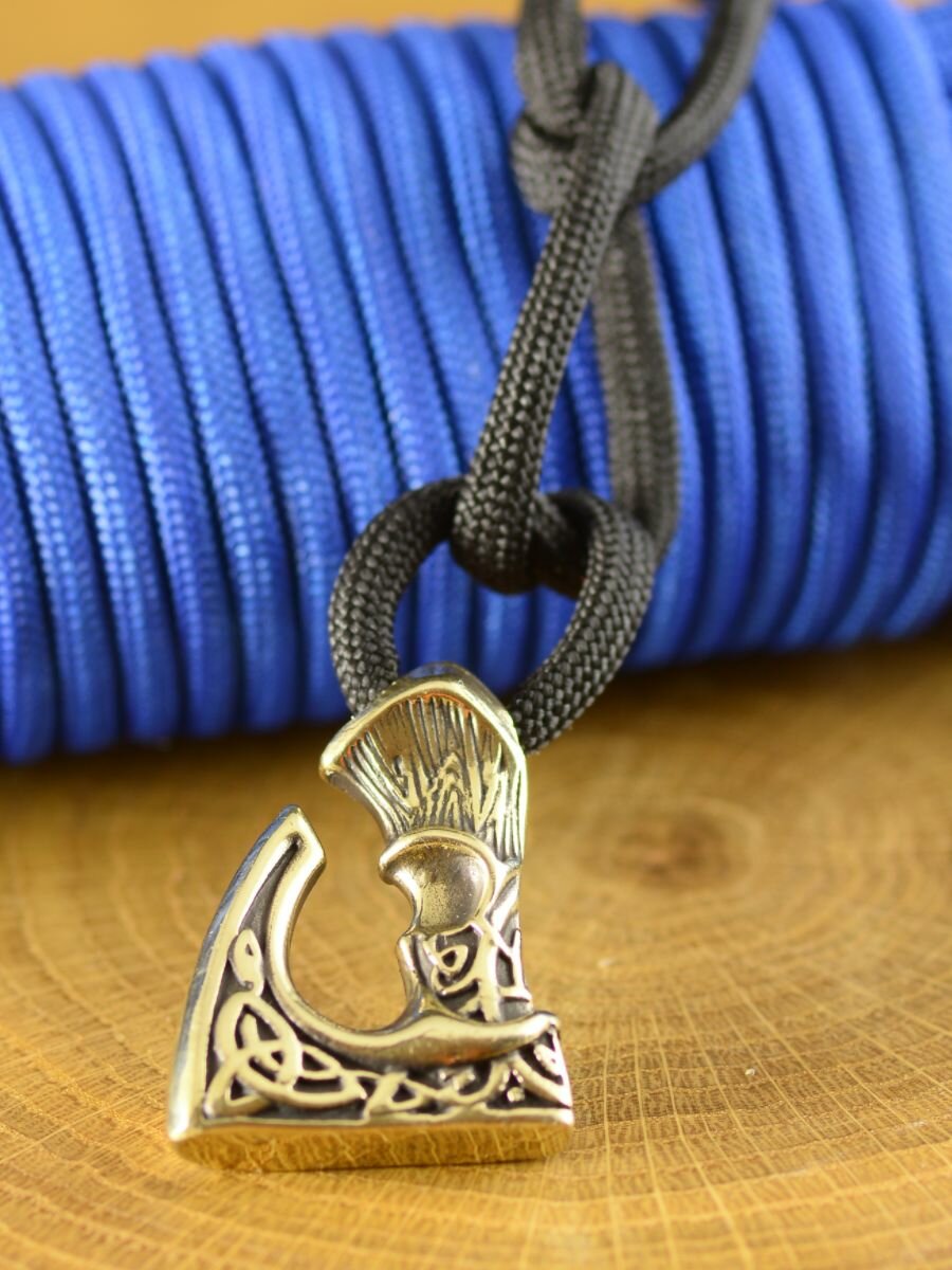 Застежка для браслета из паракорда Hobbylive, подвеска из ювелирной латуни - Топор Перуна