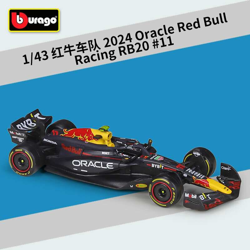 Red Bull RB20 1:43 масштабная модель из сплава с Серхио Пересом #11 2024 сезон