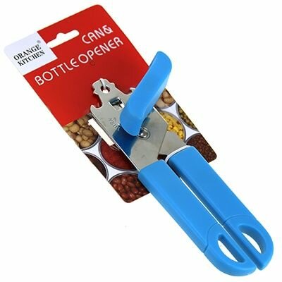 Консервовскрыватель КНР "Бабочка", нержавеющая сталь, 18,5 см, пластмассовые ручки, цвета микс