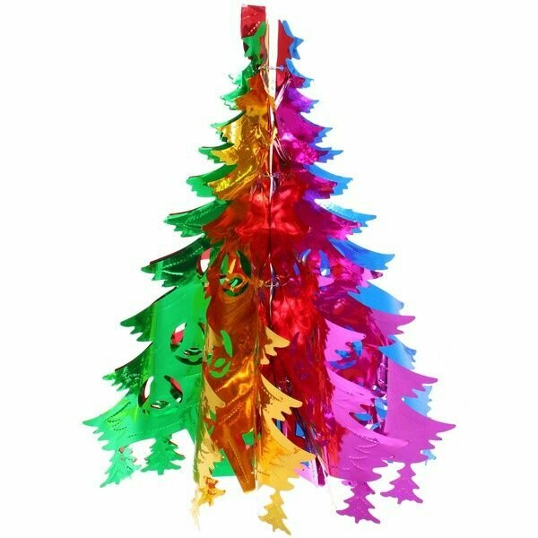 Украшение фольгированное Серпантин Волшебная елочка d 40 см, Мультицвет