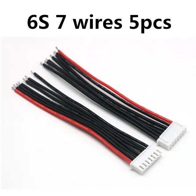 6S 7-жильные LiPo балансировочные кабели, 30см, 5 шт.