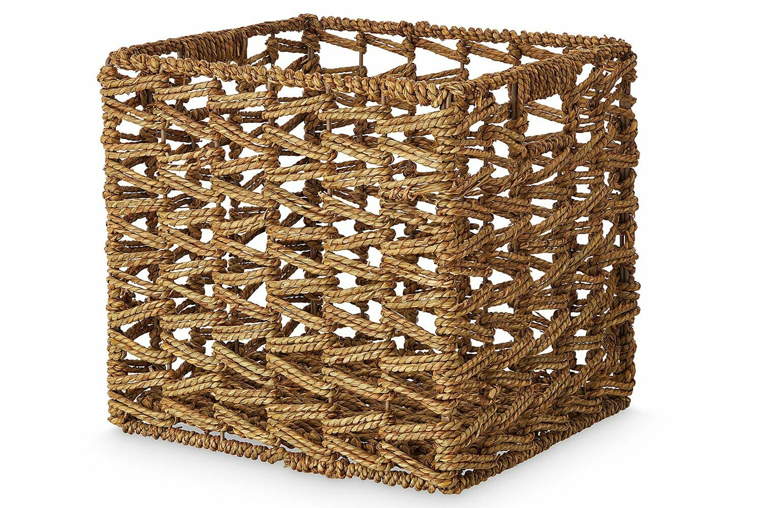 607147 Корзина с ручками 32x30x28 см вместительная для хранения белья и вещей