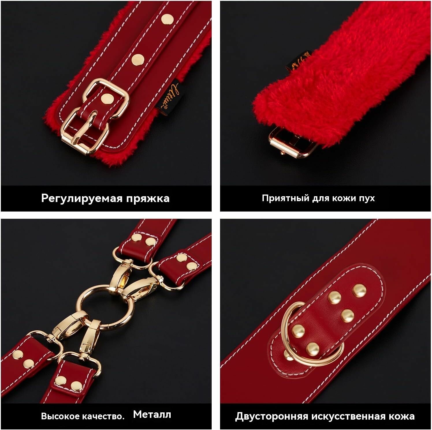 Секс Бондаж БДСМ Комплект ограничителей для взрослых SM 6ШТ Наборы секс-игрушек для мужчин женщин и пар