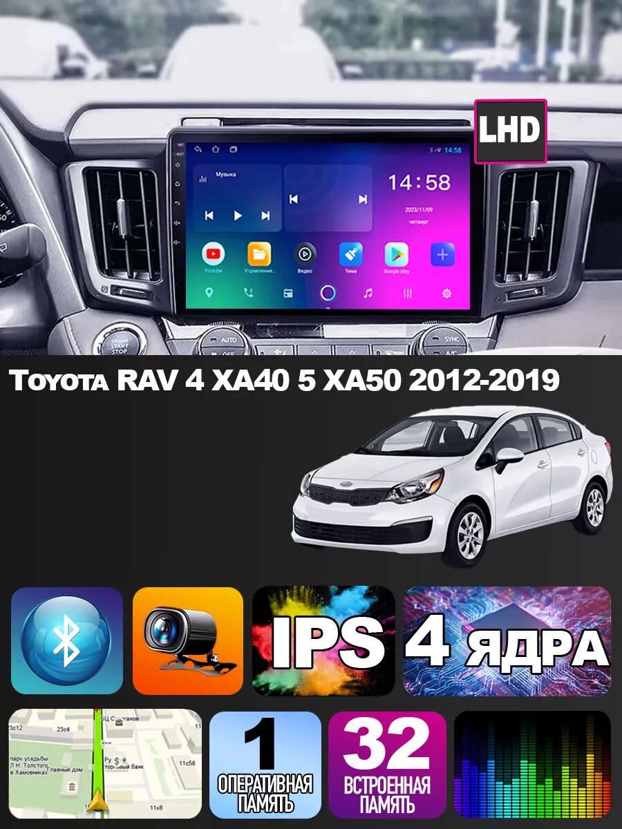 Магнитола TS7 для Toyota RAV 4 4 XA40 5 XA50 1+32Gb, Bluetooth, FM/AM, GPS