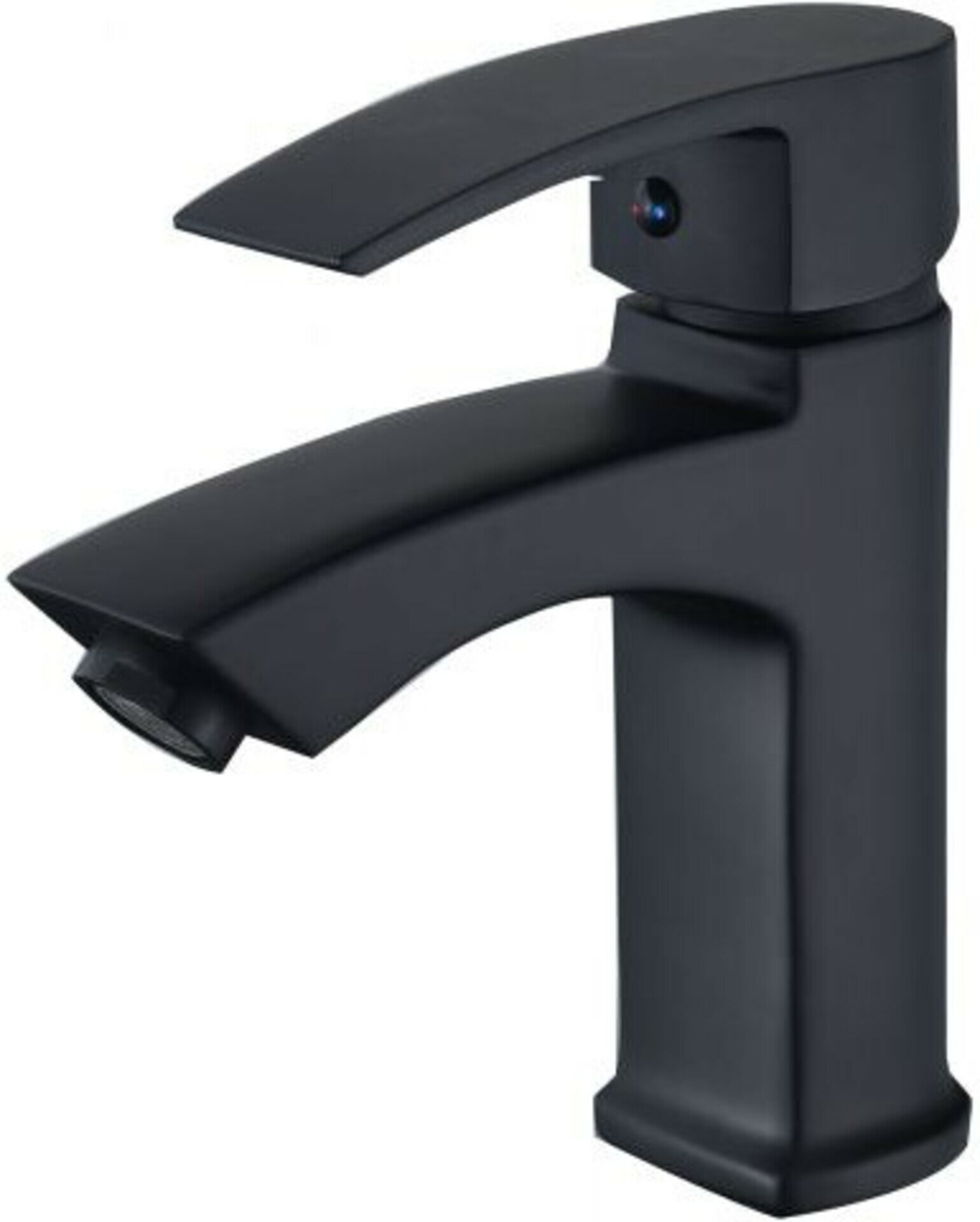 Смеситель для раковины ECONOCE серия 270 черный с коротким монолитным изливом (EC0270BL)