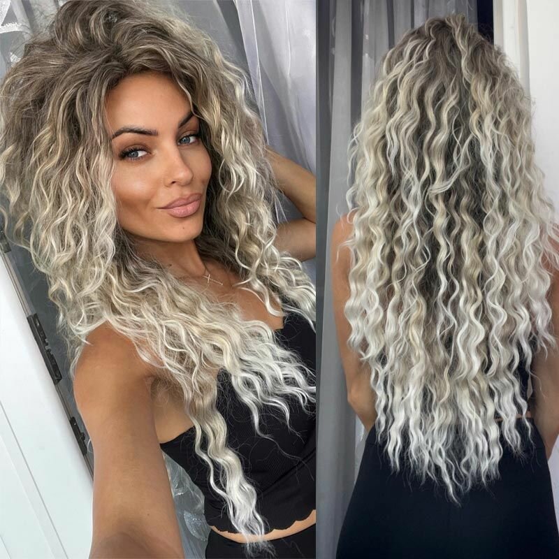 Женский парик / волнистые вьющиеся волосы длинный