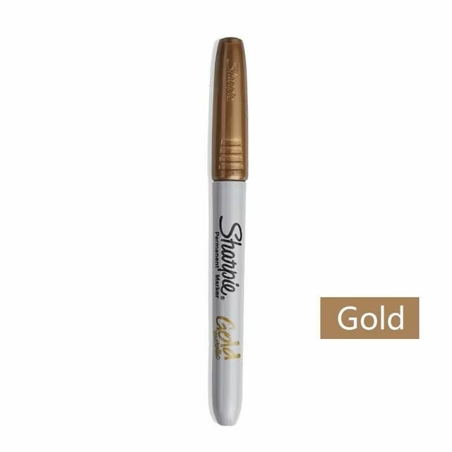 Маркер перманентный Sharpie "Gold", золотой, металлик, пулевидный, 1мм (США)