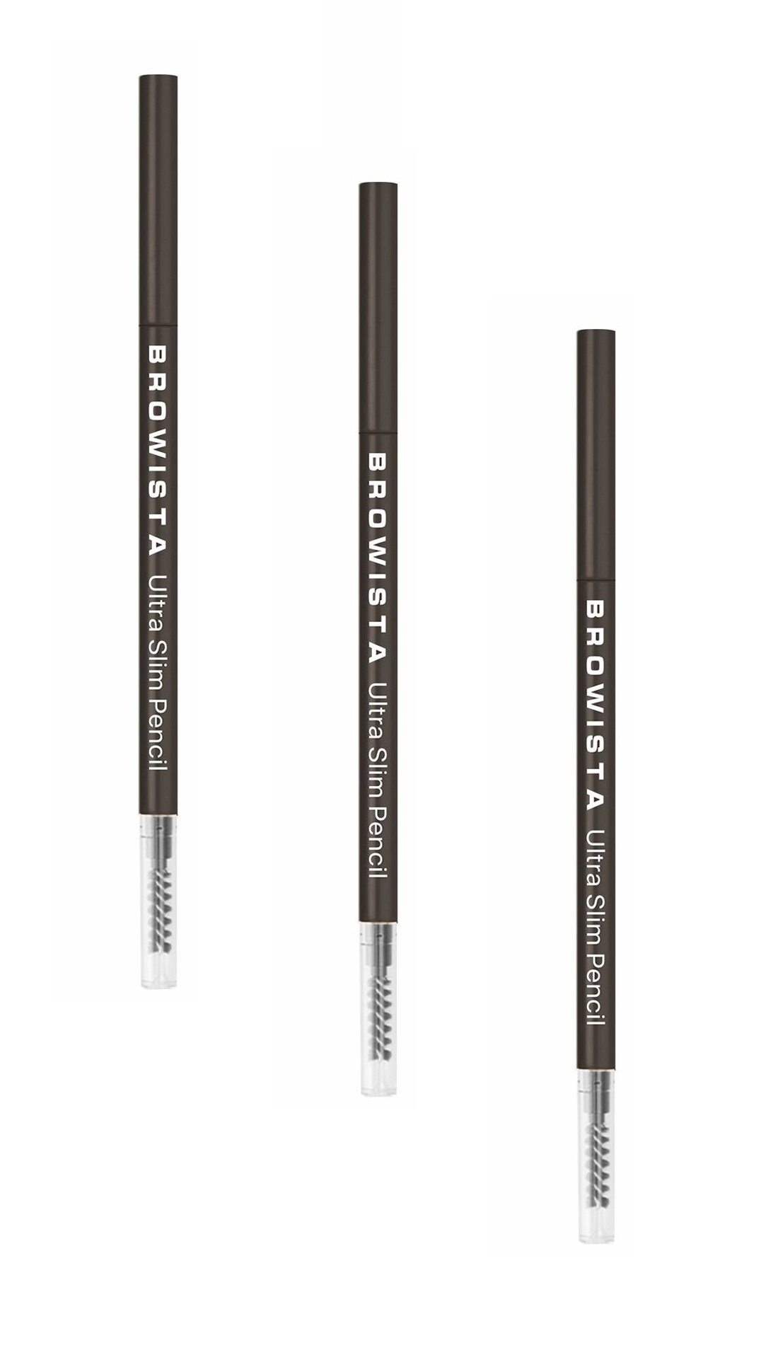 Карандаш для бровей BelorDesign Browista Ультратонкий тёмный, тон 205, 3 шт