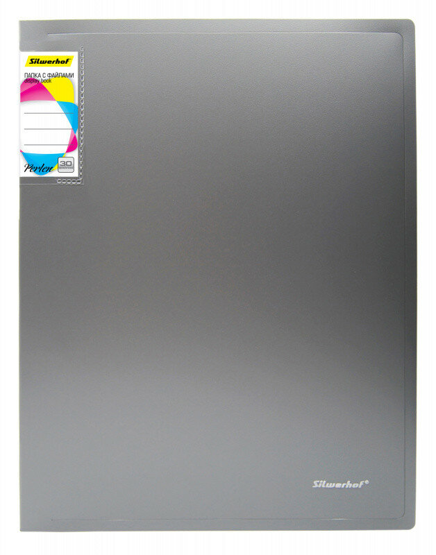 Папка с 30 прозр. вклад. Silwerhof Perlen 292931-77 A4 0.8мм карман серебристый металлик