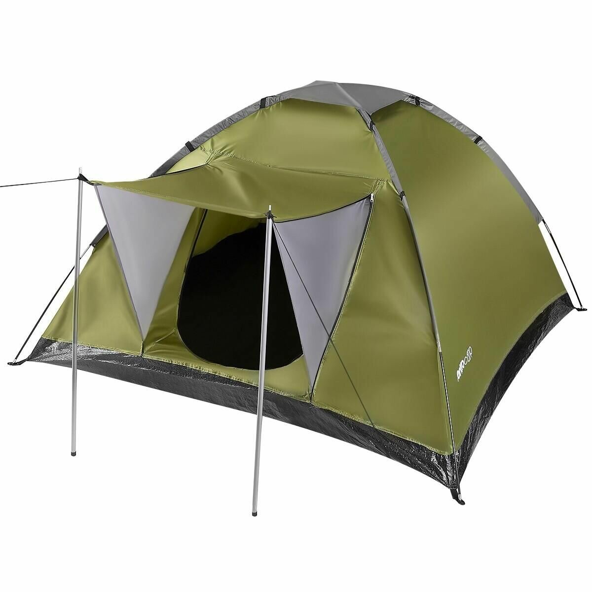 Туристическая 4-местная палатка Enero Camp Traveller, Decathlon, Цвет: Зелен, Размер: 4 человека
