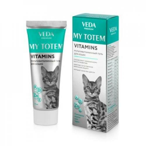 MY TOTEM VITAMINS мультивитаминный гель для кошек, 75мл