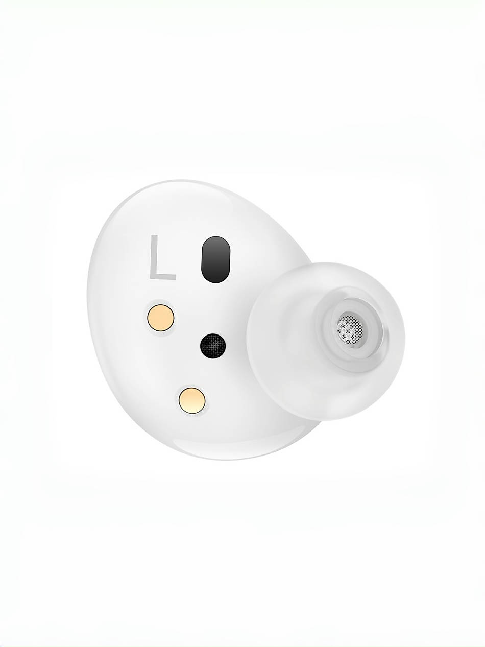 Левый наyшник Samsung Galaxy buds 2 бeлый c aмбyшкpoй cреднегo pазмера "M"