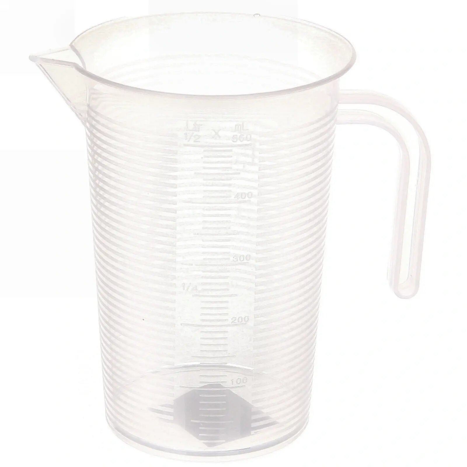 Ёмкость мерная 500мл, прозрачный пластик, удобная ручка и носик