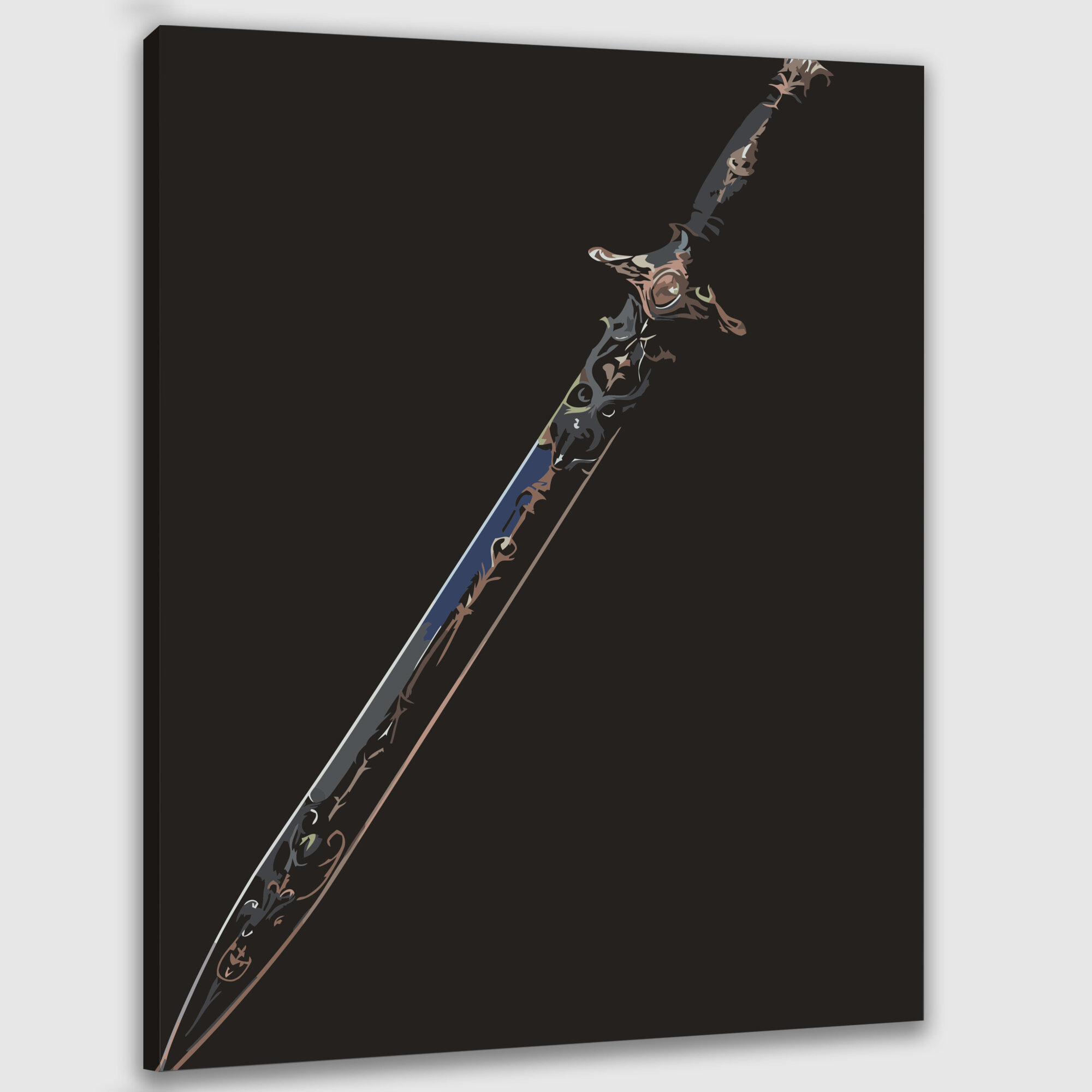 Картина по номерам 40x50 см, Меч грозы, реквизит, изготовлен на заказ, высокое разрешение, сложные детали