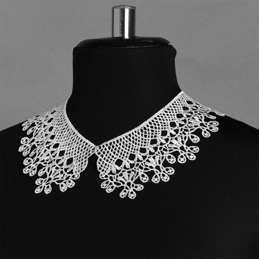 Воротник гипюр KRUZHEVO TR.24GY11 25х7см цв. белый уп.50 комп