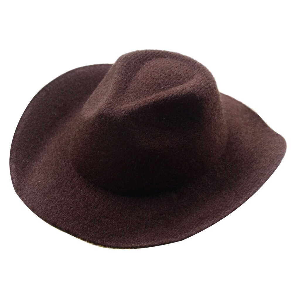 Мини-шляпа с мультяшной ковбойской шляпой DIY-матовый кофейный цвет