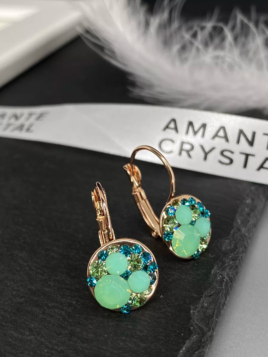 Серьги, кристаллы Swarovski