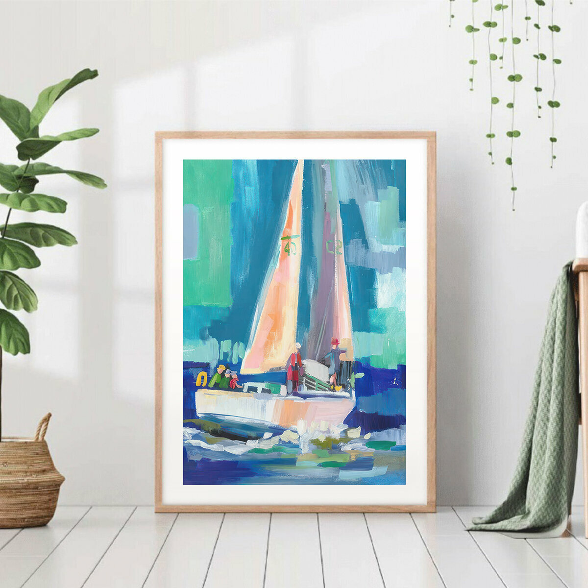 Постер "Яхта" 40x50 без рамки на стену для интерьера