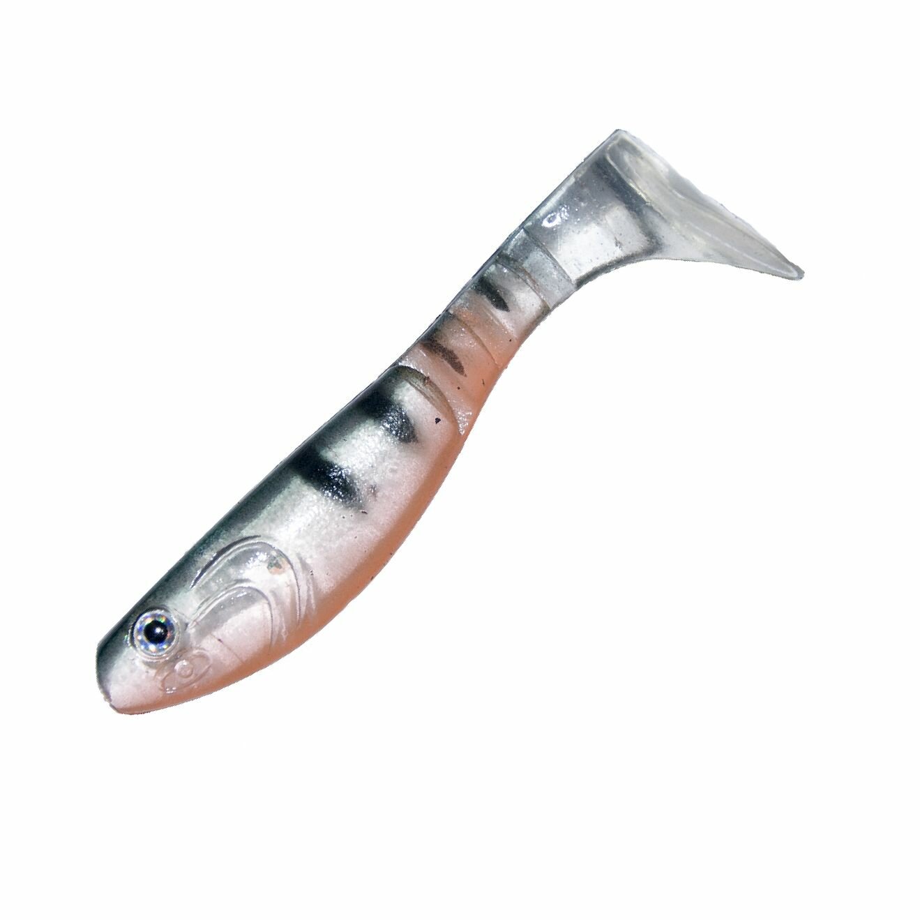 Силиконовая приманка на щуку, на судака, на окуня RUBICON Power Bait RIPPER-SHAD, 85 мм, цвет P141 (8 шт) /мягкая съедобная резина для рыбалки