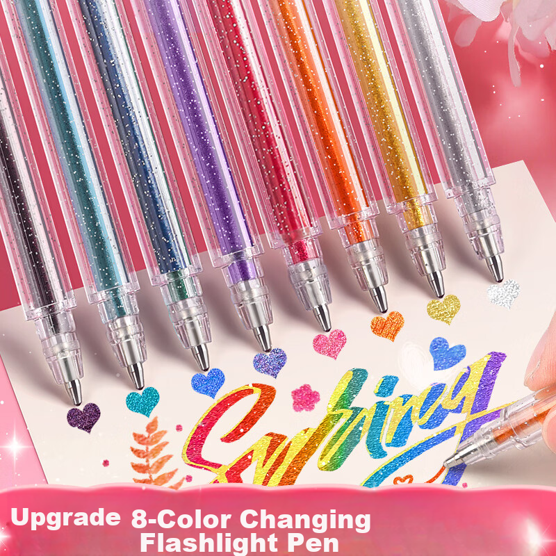 Гелевая ручка Shuxing СХ-ЗЛБ, выделение цветом, меняющий цвет, серебряный свет