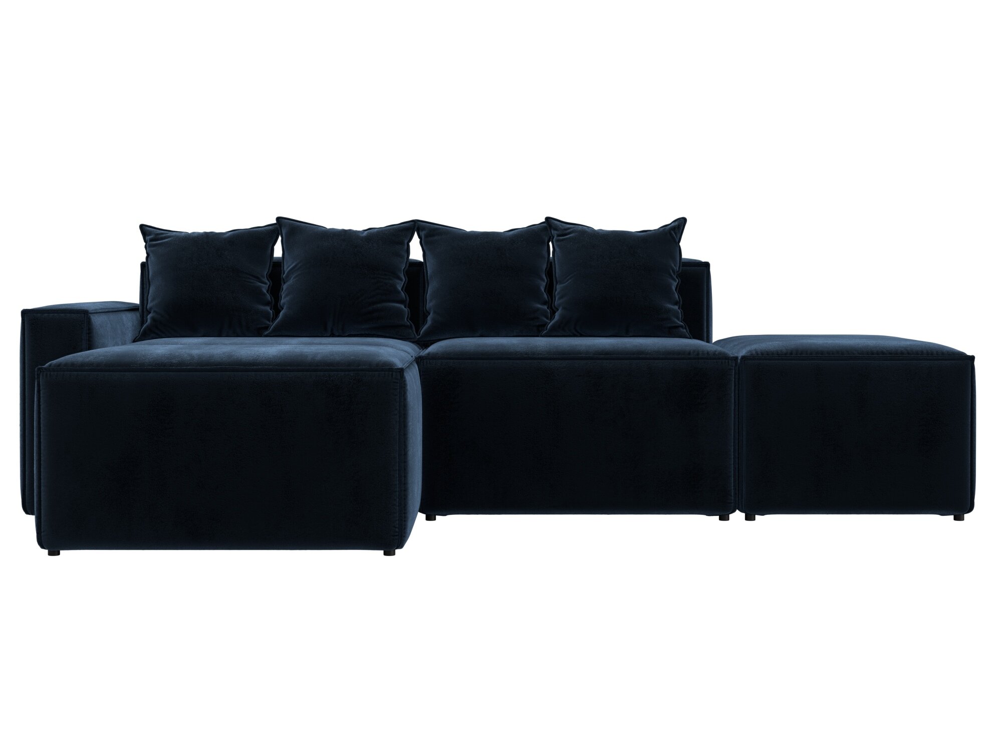 Диван модульный Лига-063, подлокотник слева, размер: 297х160см, спальное место: 134х184см, велюр, TOWER 13 синий