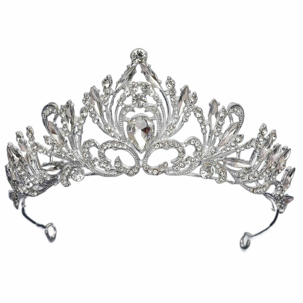 Тиара-корона со стразами в стиле барокко-HG036Y