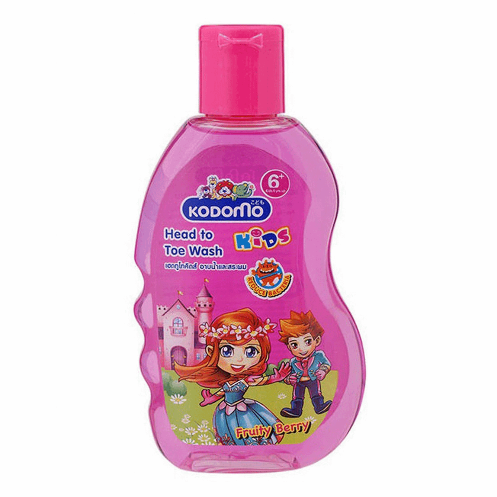 Lion Kodomo Head To Toe Wash Fruity Berry Шампунь-гель детский от макушки до пяток с 6 лет с фруктово-ягодным ароматом 200 мл