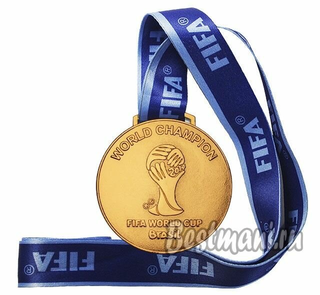 Чемпионат мира фифа 2014 в Бразилии бронзовая медаль сувенирная копия, ордена медали и награды