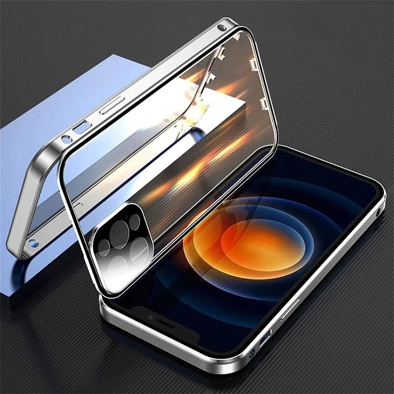Металлический чехол на iPhone 15 Pro Max Silver
