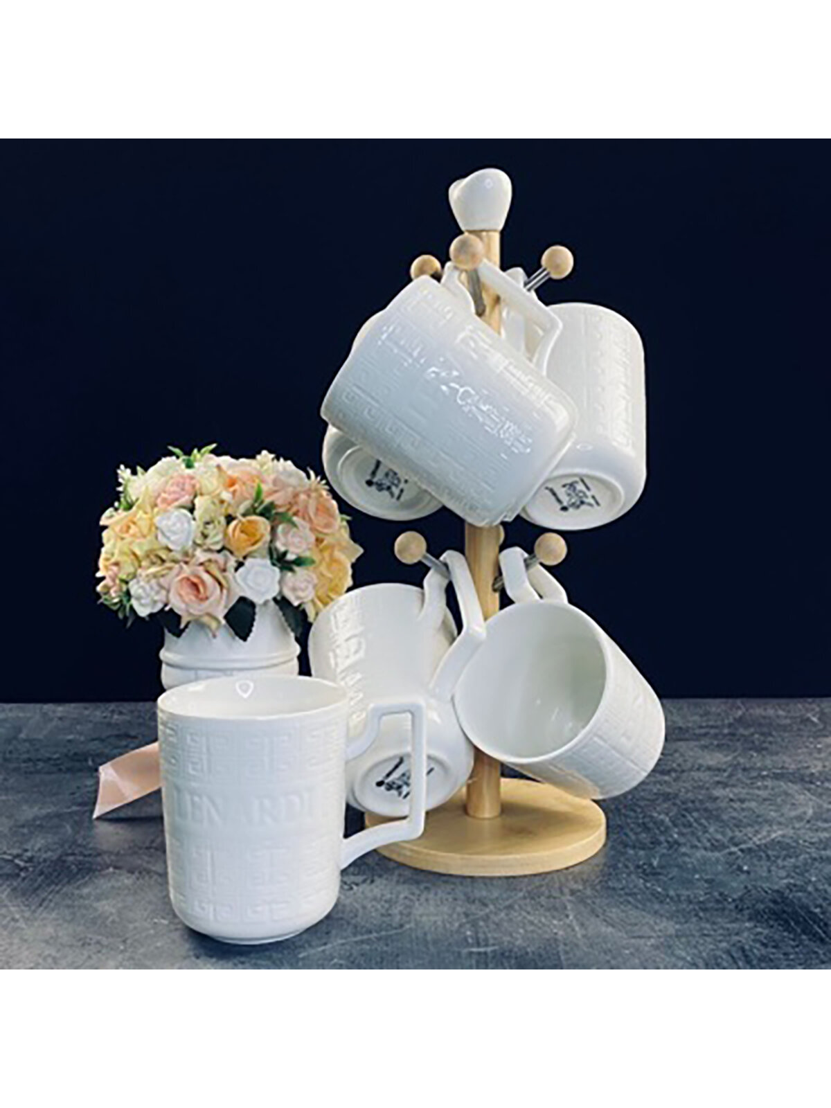 Набор из 6 кружек 320мл BAMBOO на подставке в под