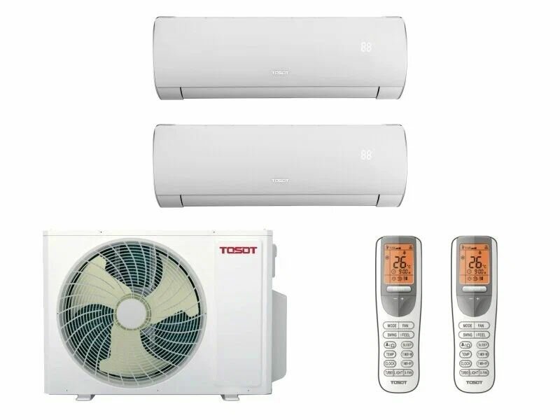 Мульти сплит-система на 2 комнаты инверторная Tosot T21H-FMA/O + T09H-SLyWA/I + T12H-SLyWA/I Lyra X (25 м2 + 35м2)