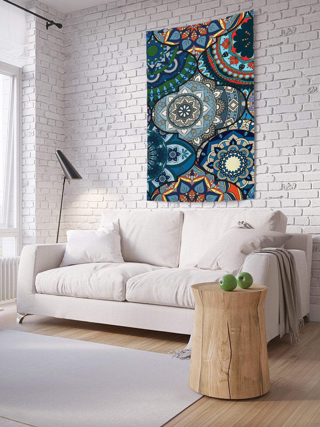 Фотопанно на стену вертикальный из ткани постер 100х150 "Турецкие мотивы", JoyArty