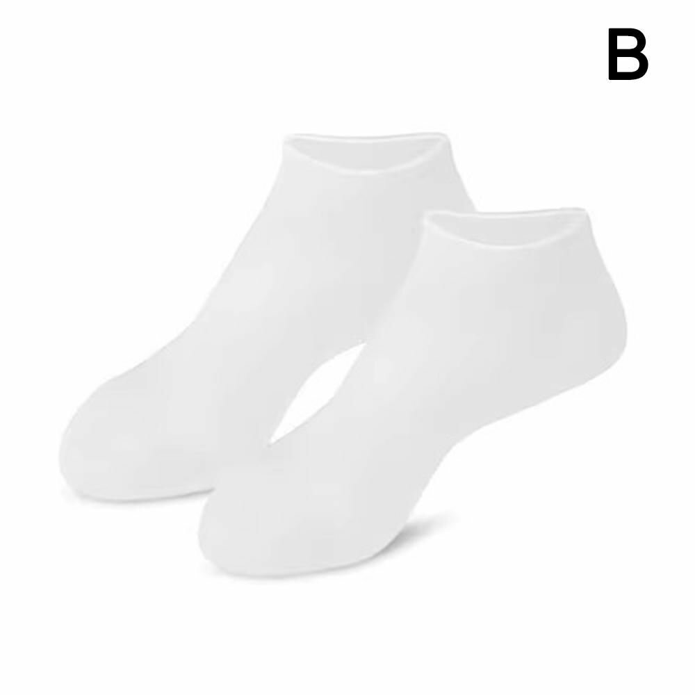 Силиконовые носки увлажняющие высокие/ Многоразовые, гелевые СПА носочки/ Маска для ног