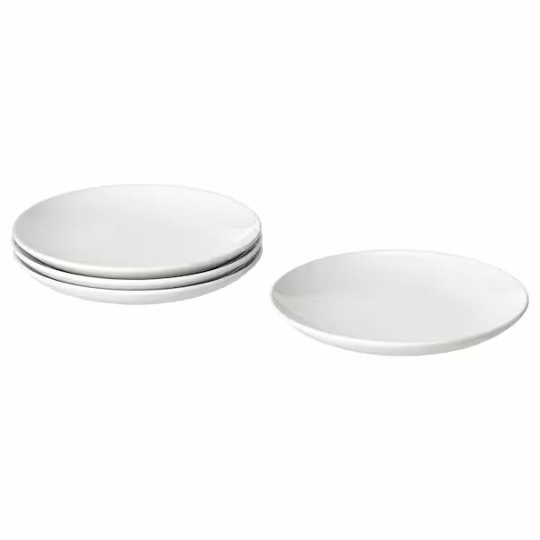 Тарелка, Шведский Дом, SIDOPLATTA (GODMIDDAG IKEA), набор тарелок 4 штук, диаметр 20 см