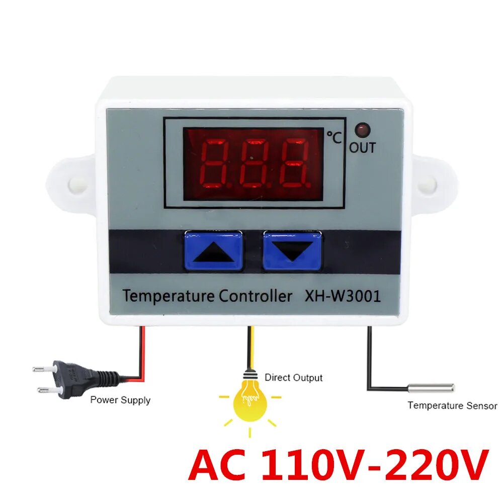 Регулятор температуры XH-W3001 AC 110-220V