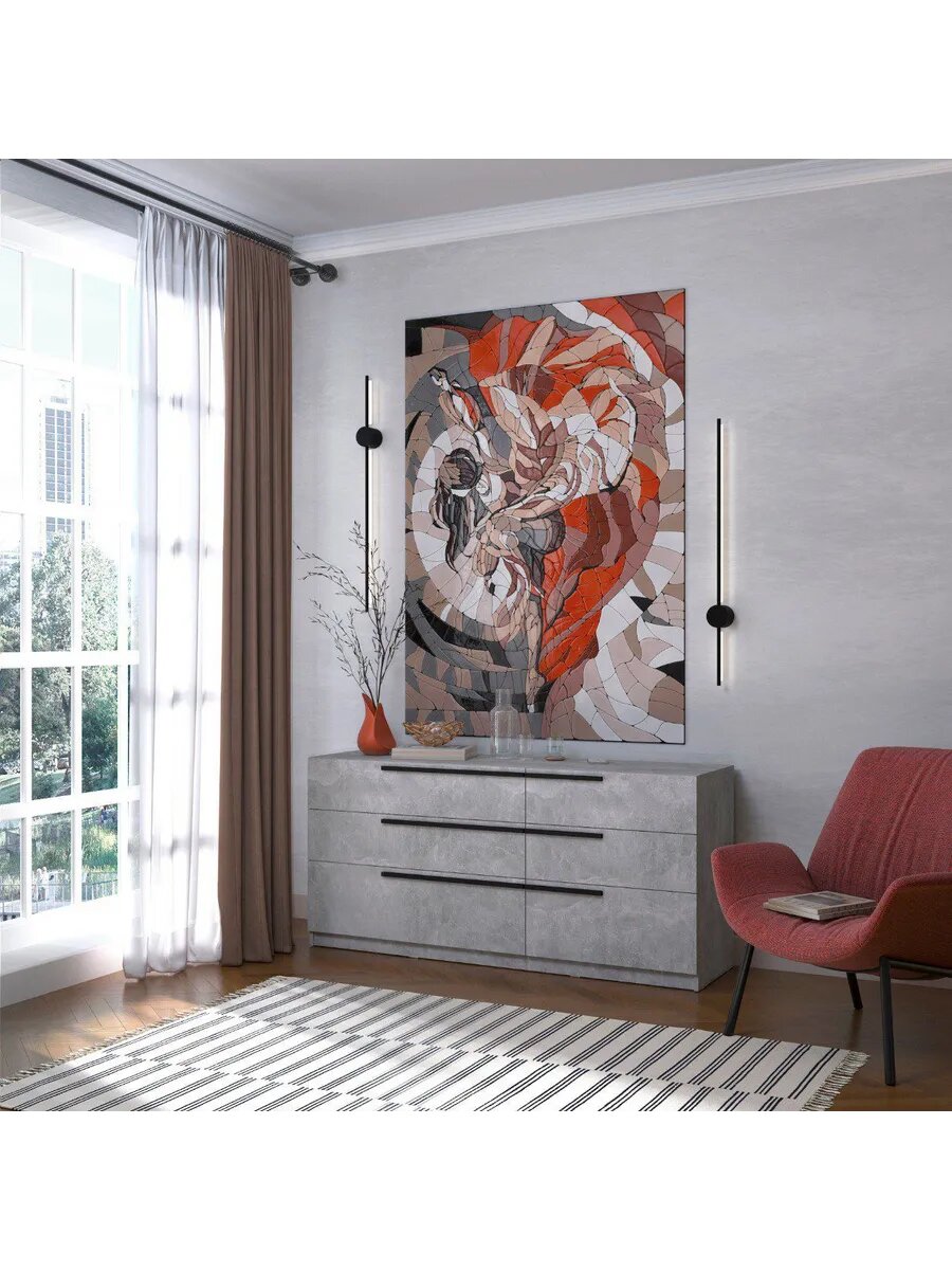 Комод для вещей, для детской, для спальни, цвет серый, 6 ящиков