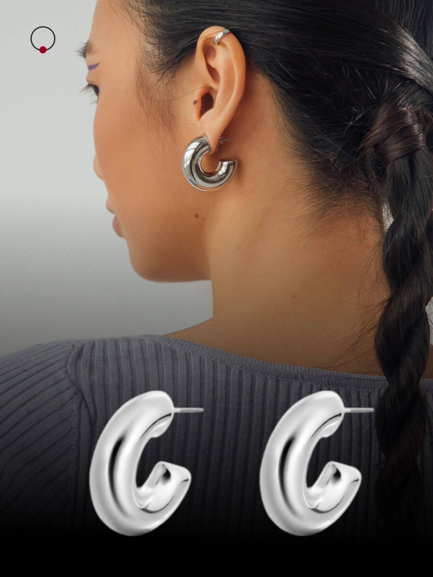 Серьги конго, пусеты