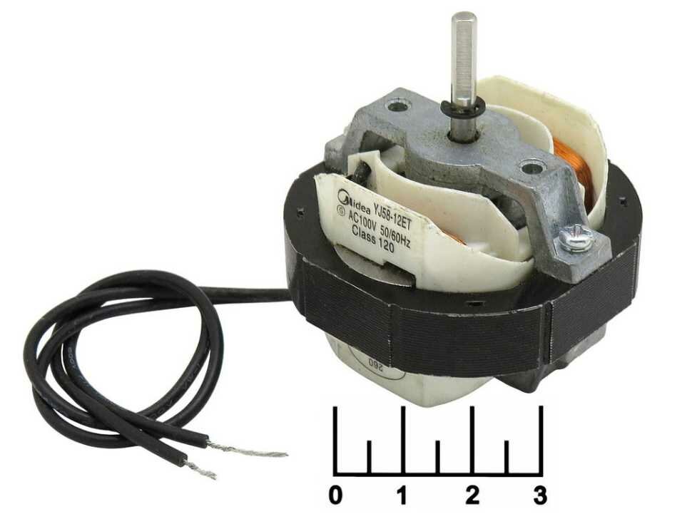 Двигатель для вентилятора 100V 16W YJ58-12ET вал 4мм левый