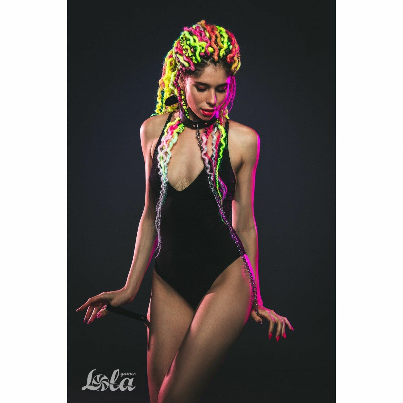 Ошейник с поводком Party Hard Wild, длина поводка 124 см, 1087-01lola