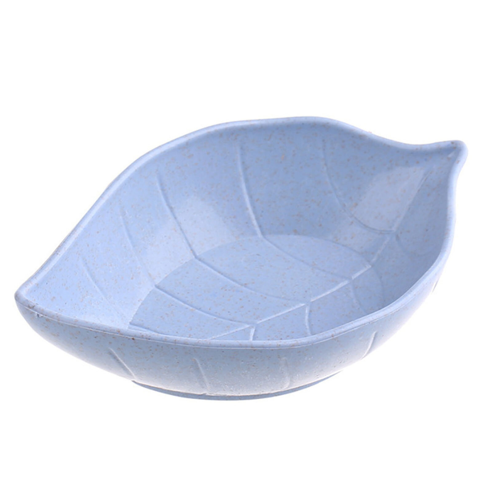Small Dish Versatile Leaf Shaped Refreshing Color Safe Durable Seasoning for Home Kitchen Blue