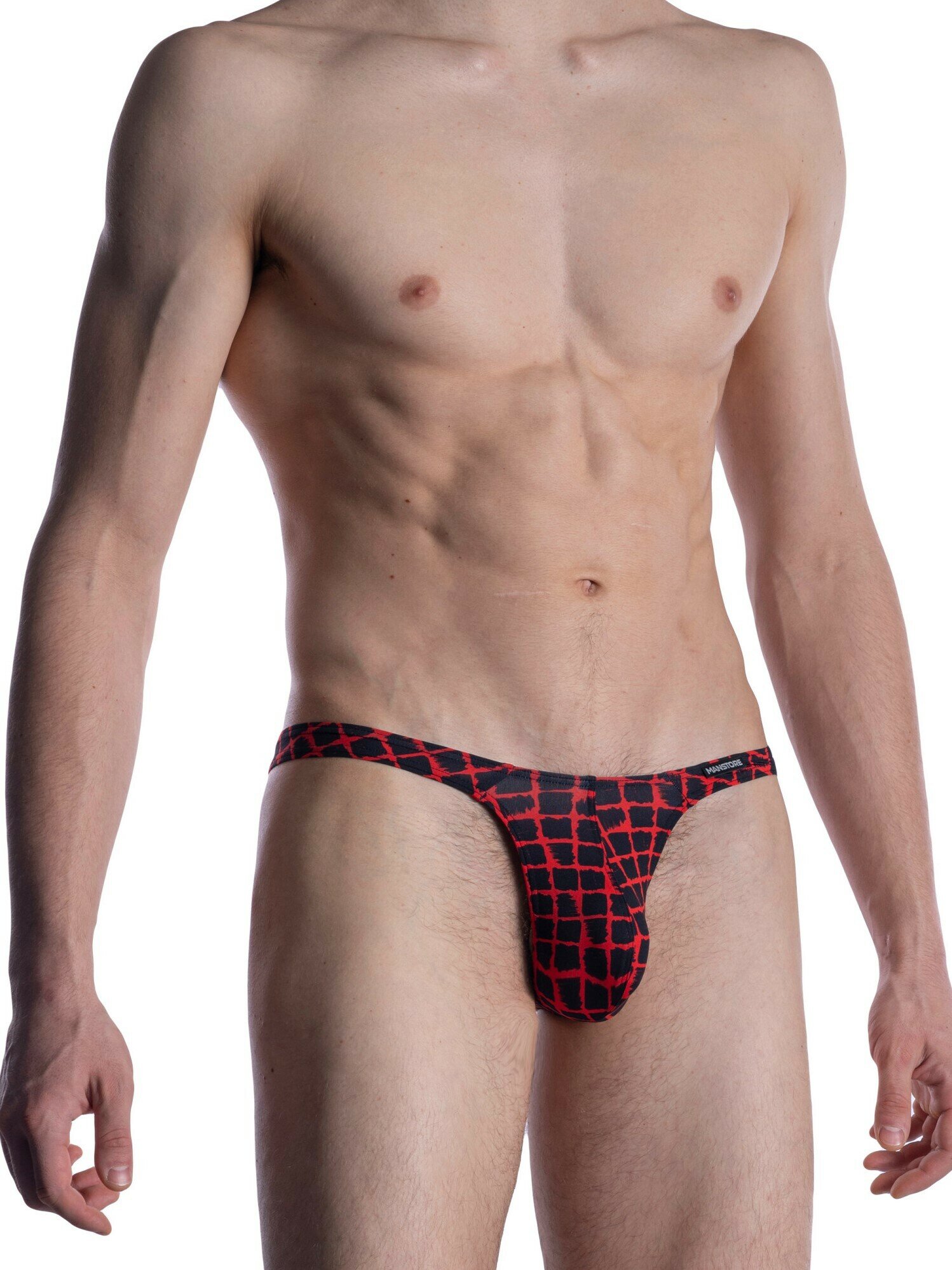 Трусы-стринги "M800 - Tower String Red / Black" / Manstore / Красный / Размер XL