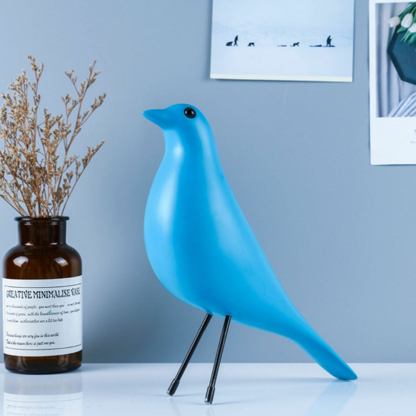 Статуэтка ЭМС Из Смолы В Виде Птицы, Современный Минималистичный Декоративный Орнамент Для Гостиной, Спальни, Офиса