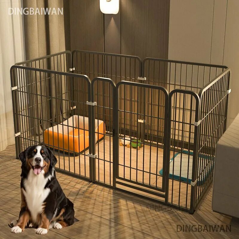 Усиленный вольер для собак, кошек, кролика. Металлическая складная клетка для крупных, средних и мелких пород домашних животных. Уличная будка для щенков и котов. 6 секций