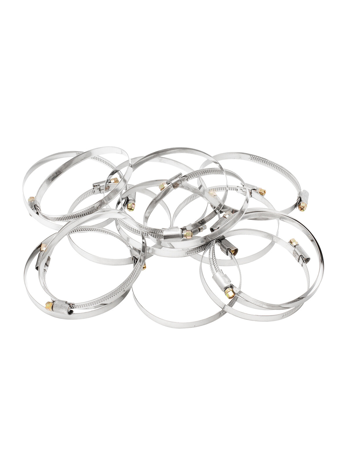 Хомуты нержавеющая сталь Сибртех стандартное болтовое крепление 80-100 мм, ширина 9 мм, 25 шт 47587