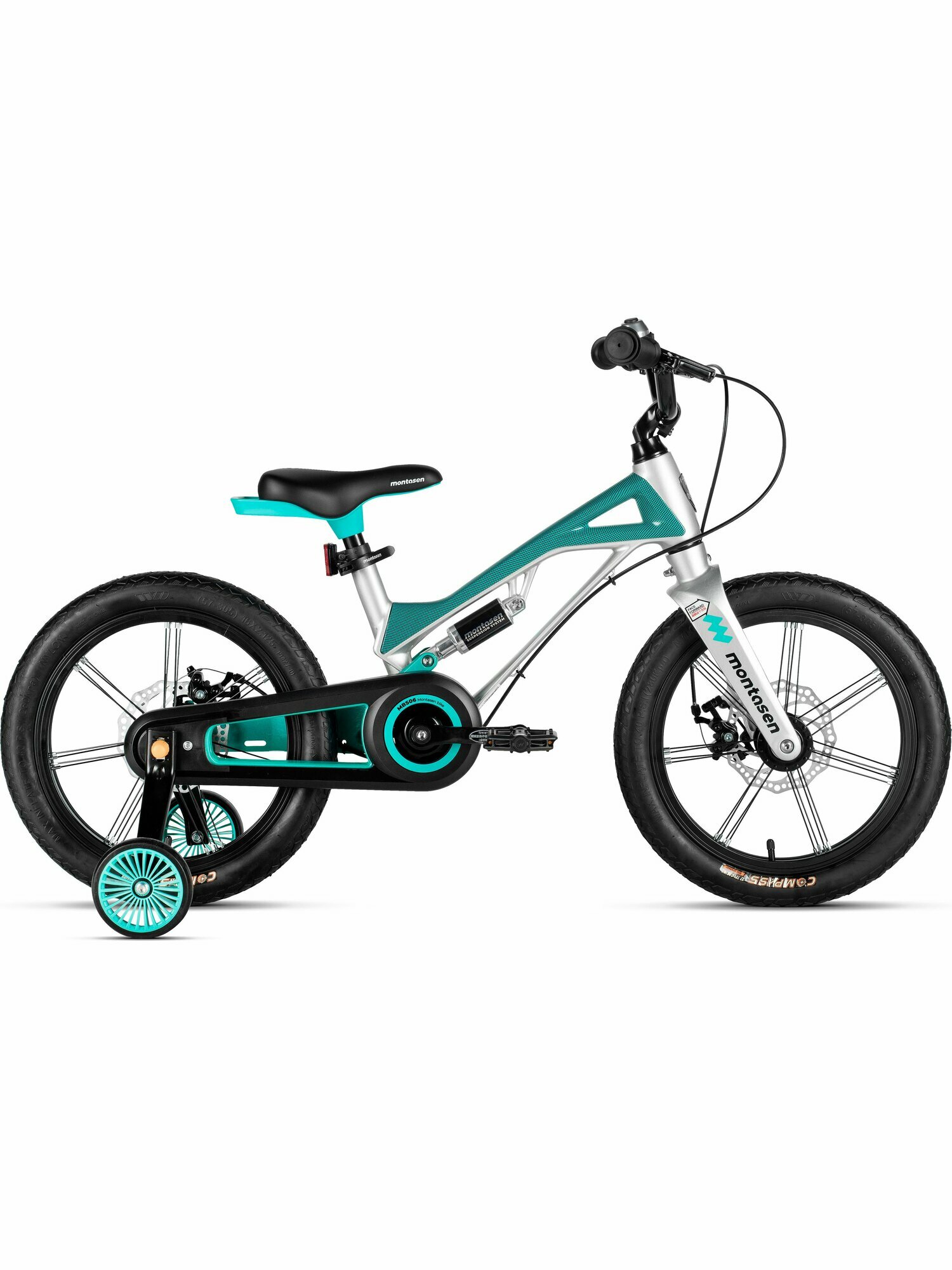Велосипед городской MONTASEN MBS06 16" (2025) Silver, для детей на рост 110-130 см, магниевая рама, без скоростей