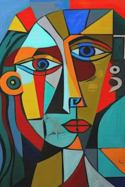 Алмазная картина "стиль Пикассо" алмазная огранка 40х50 см,40X50CM, белый