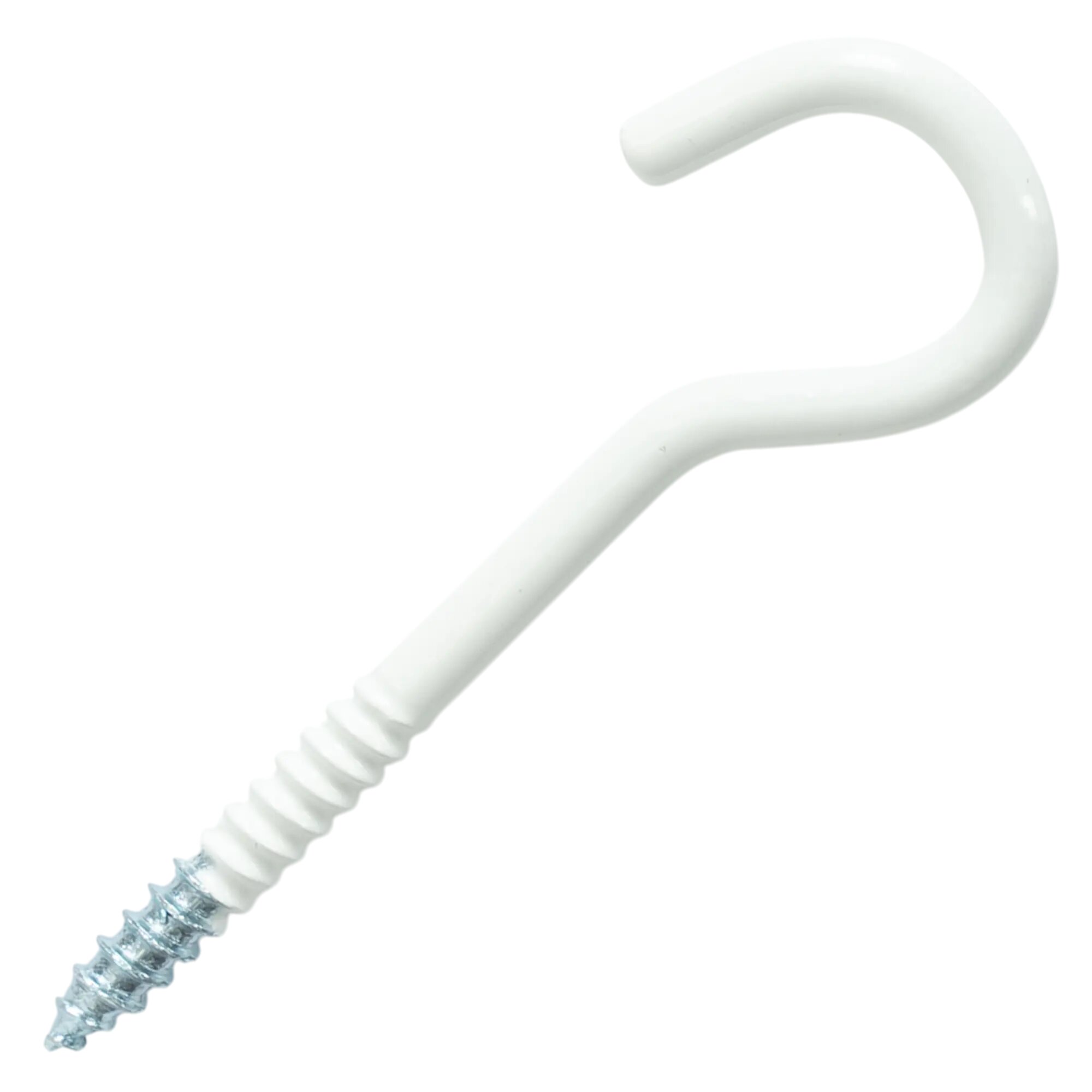 Шуруп-крюк 3.5x35 мм из стали RAL9003, набор 6 шт для крепежа в интерьере и ванной