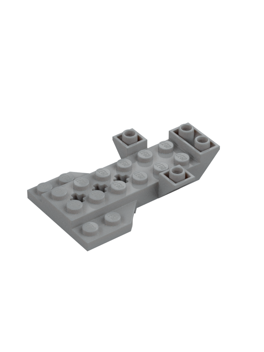 Деталь Lego Vehicle, Base 4 x 7 x 1 Triple Inverted Slope with Wedge Plate and 3 Axle Holes (3536)