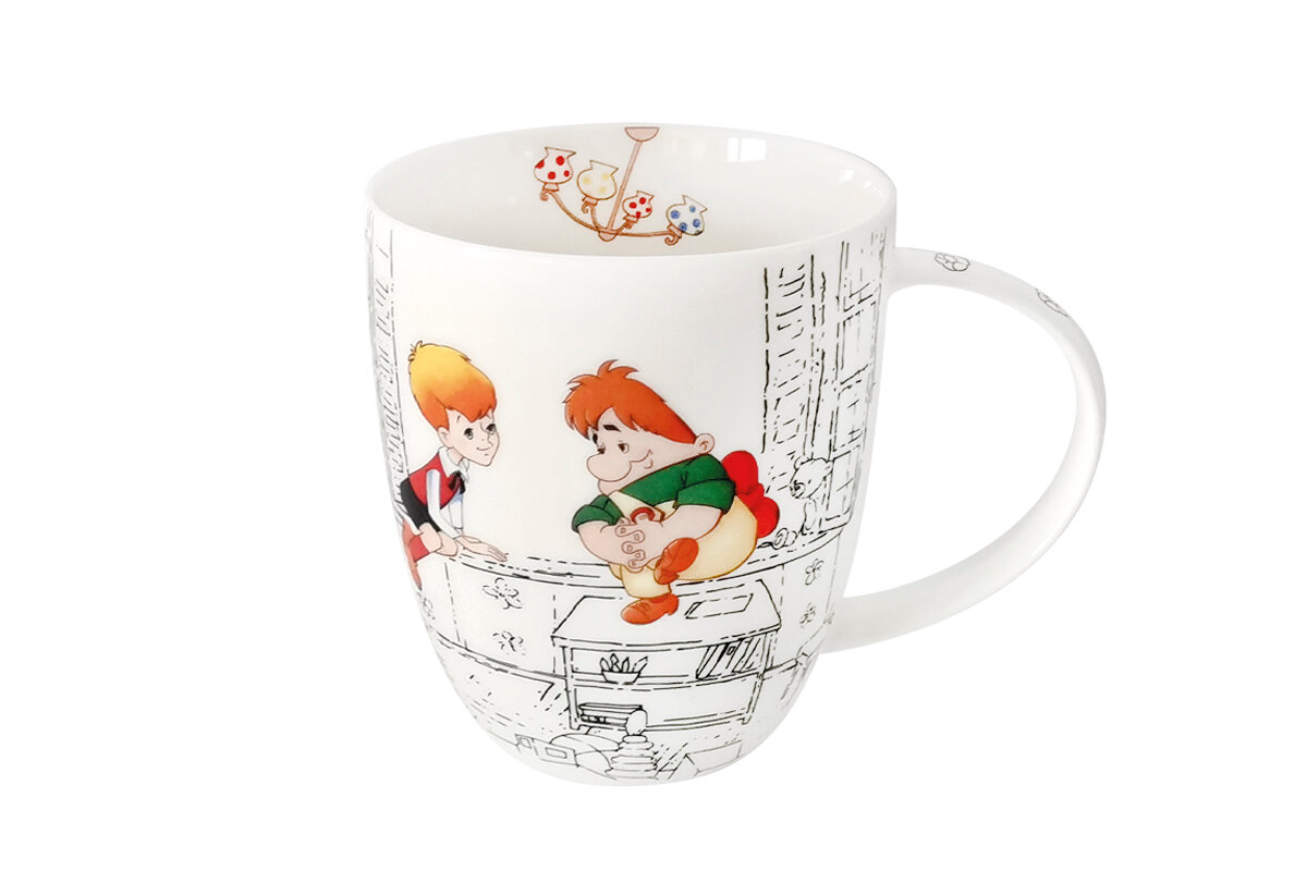 Quinsberry Кружка Малыш и Карлсон 420мл HD2411-M1, фарфор, подарочная упаковка