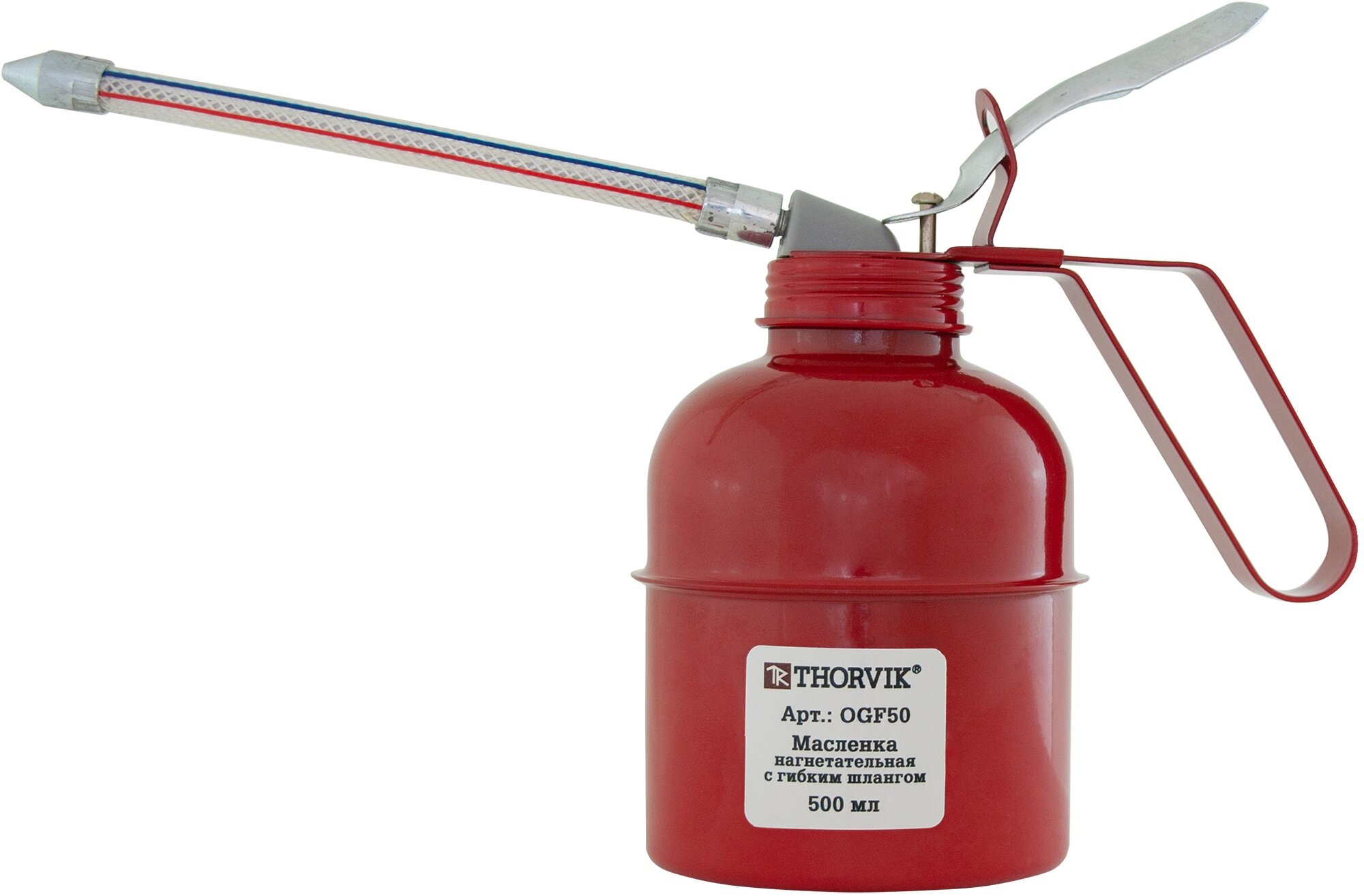 Масленка нагнетательная с гибким шлангом Thorvik OGF50, 500 мл